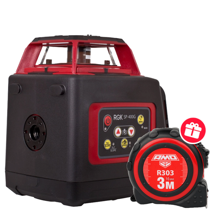 Ротационный лазерный нивелир RGK SP-400G купить в Казахстане - Samins